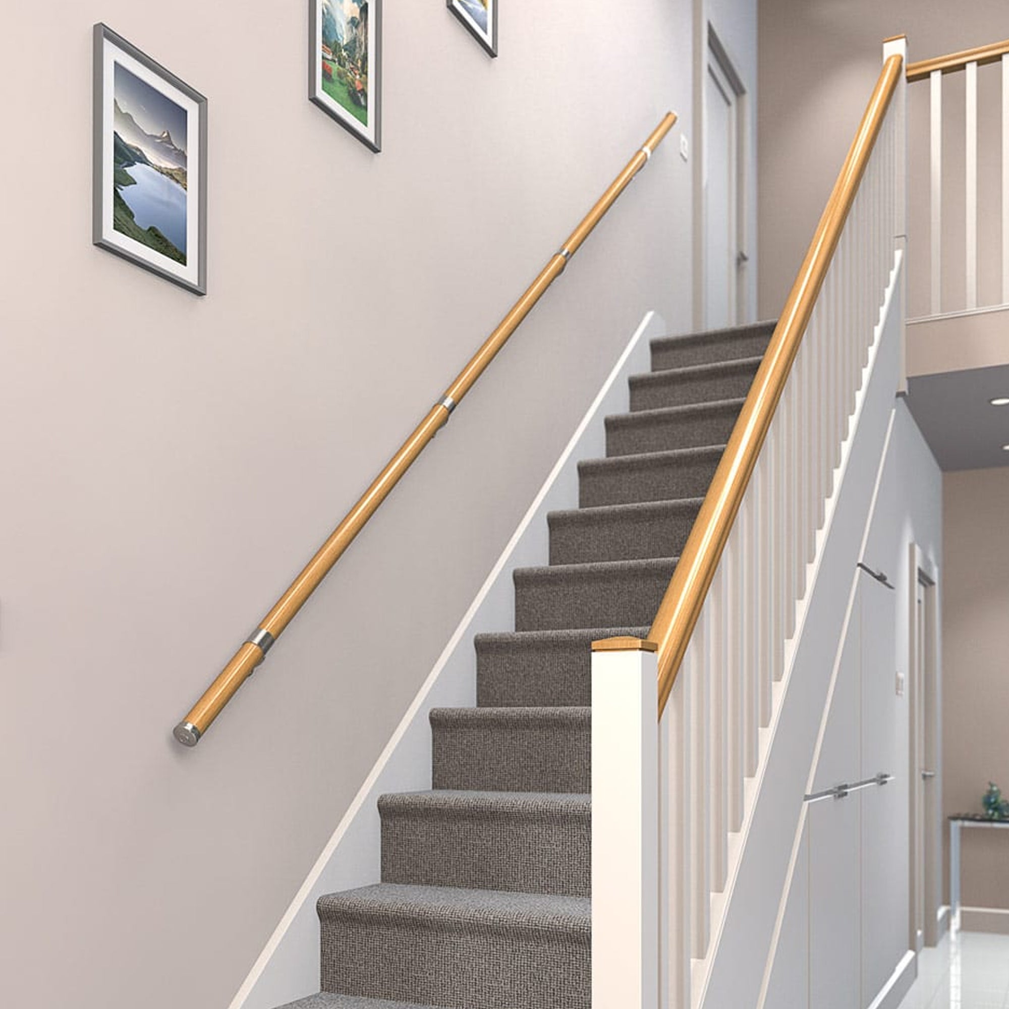 Oak Contemporary Handrail Kit | Internal Staircasing | Stairs Handrail ...