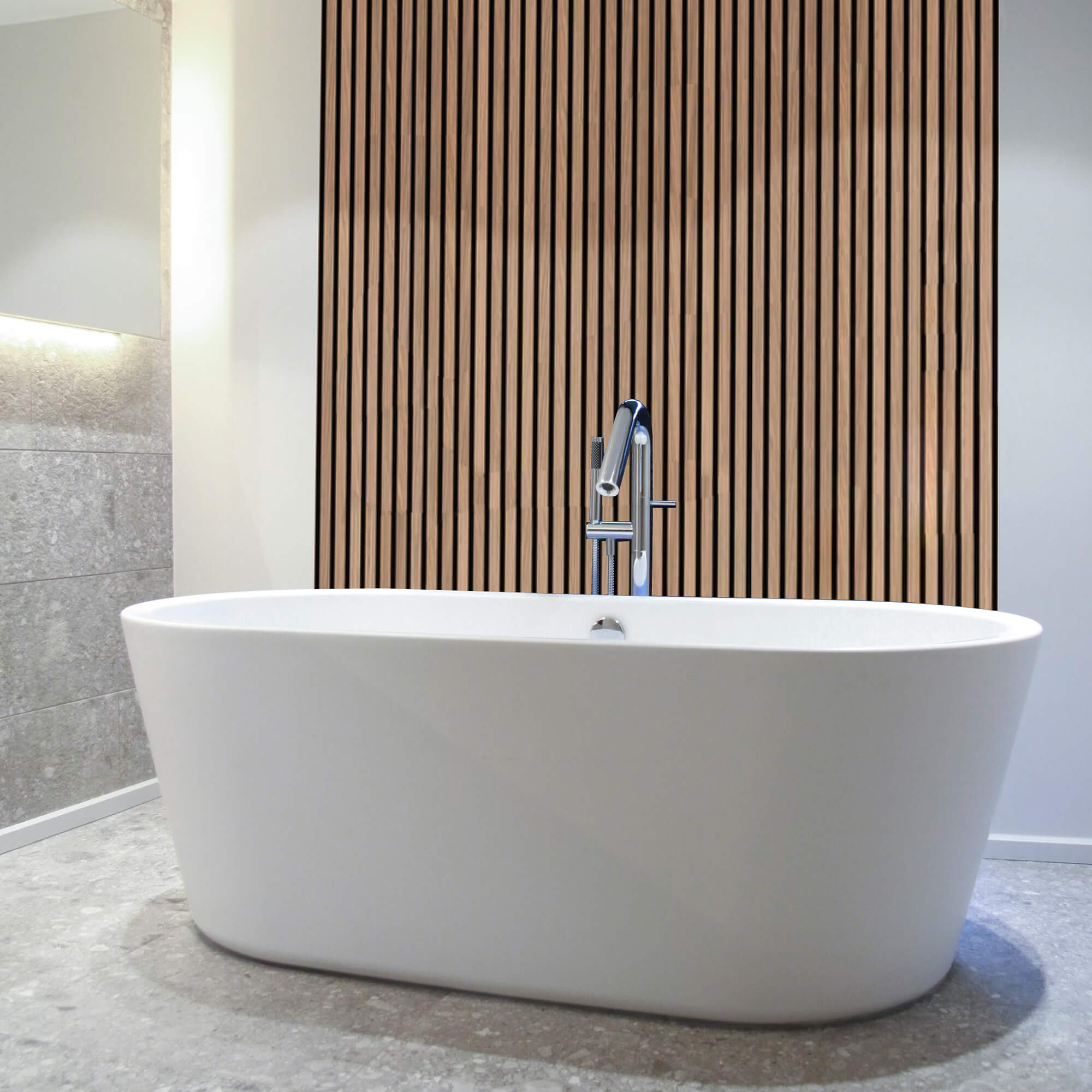 Oak Aqua Slatwall Panel | Waterproof Slat wall Panelling – The Door Store